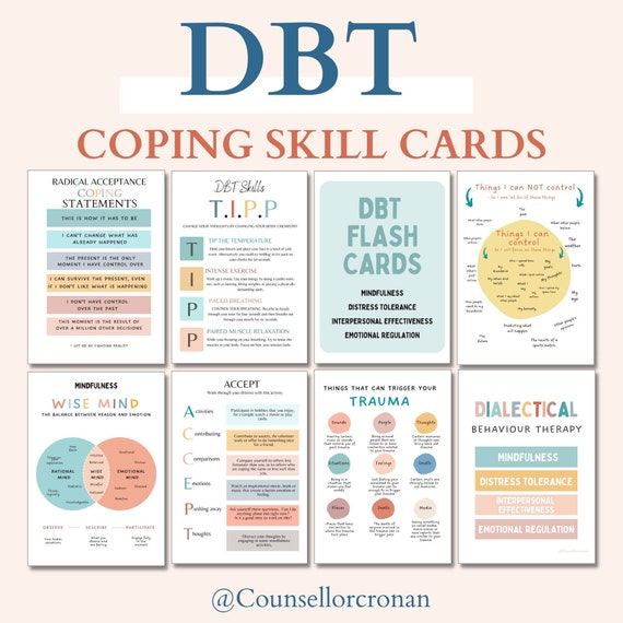 DBT Skill Cards DBT Worksheets DBT Therapy Dialectical - Etsy