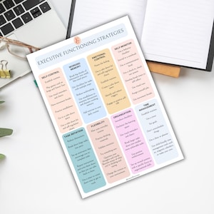 Executive Functioning Skills Chart for Educators. Mental Health ...