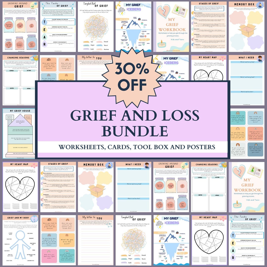 Grief and Loss Bundle for Kids and Teens Coping Skills - Etsy