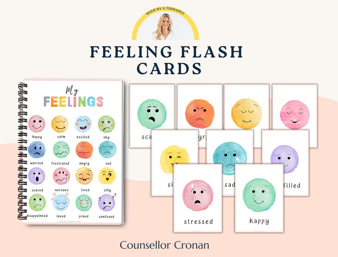 Emotion Flashcards Feelings, Calm Down Corner, Feelings Poster ...