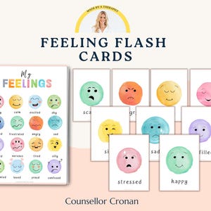 Emotion Flashcards Feelings, Calm Down Corner, Feelings Poster ...