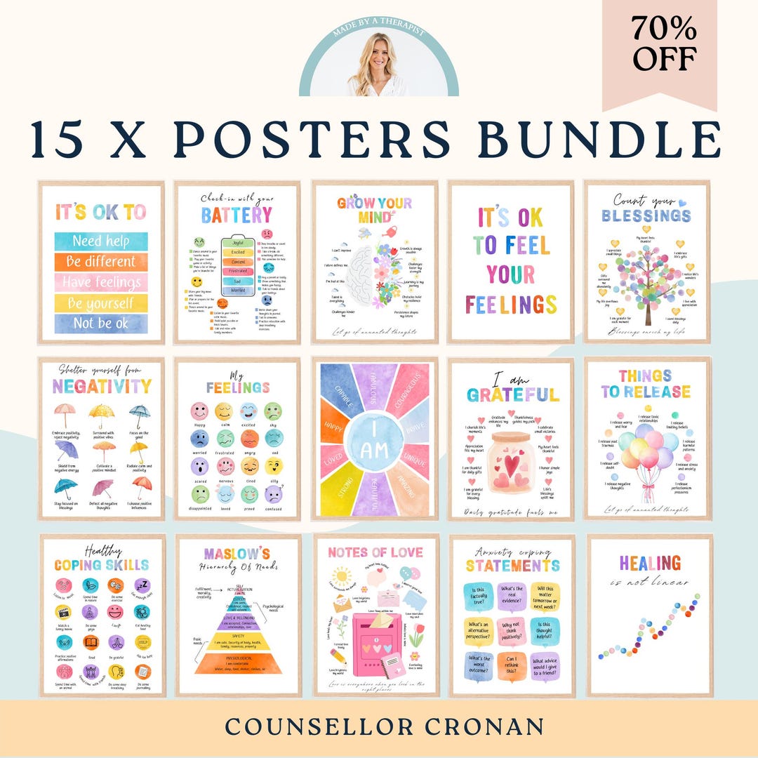 Watercolor Posters, Affirmations Poster, Self-love, Classroom Decor ...