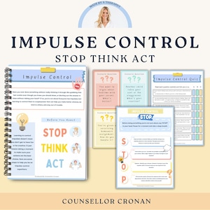 Impulse Control Worksheets for Kids and Teens. ADHD Executive ...