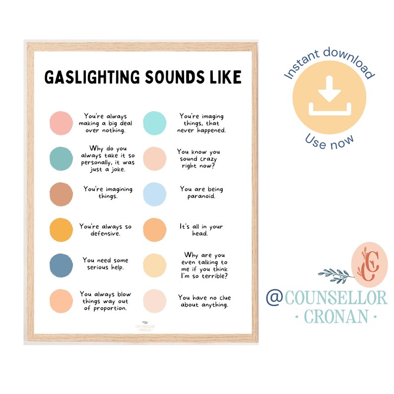 Gaslighting Sounds Like Poster Therapy Office Decor Therapy - Etsy ...