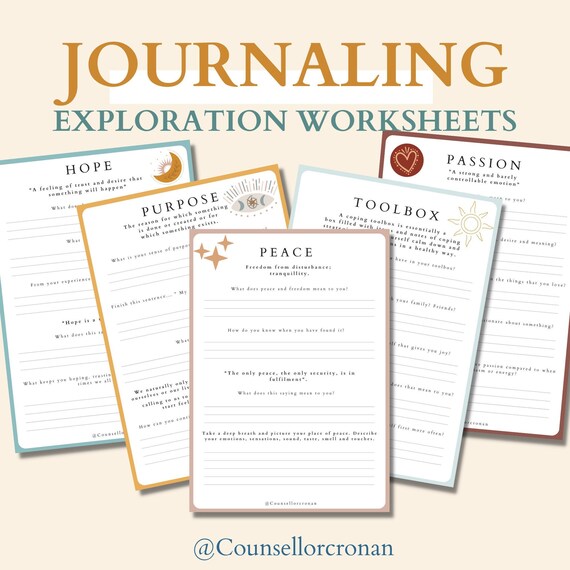 Journaling Worksheets Journal Notebook Journal Prompts - Etsy Canada