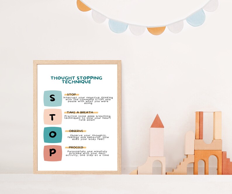 Stop Grounding Technique Coping Skills Coping Strategies | Etsy