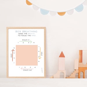 Box Breathing Poster Mindful Breathing Print Therapy Office - Etsy