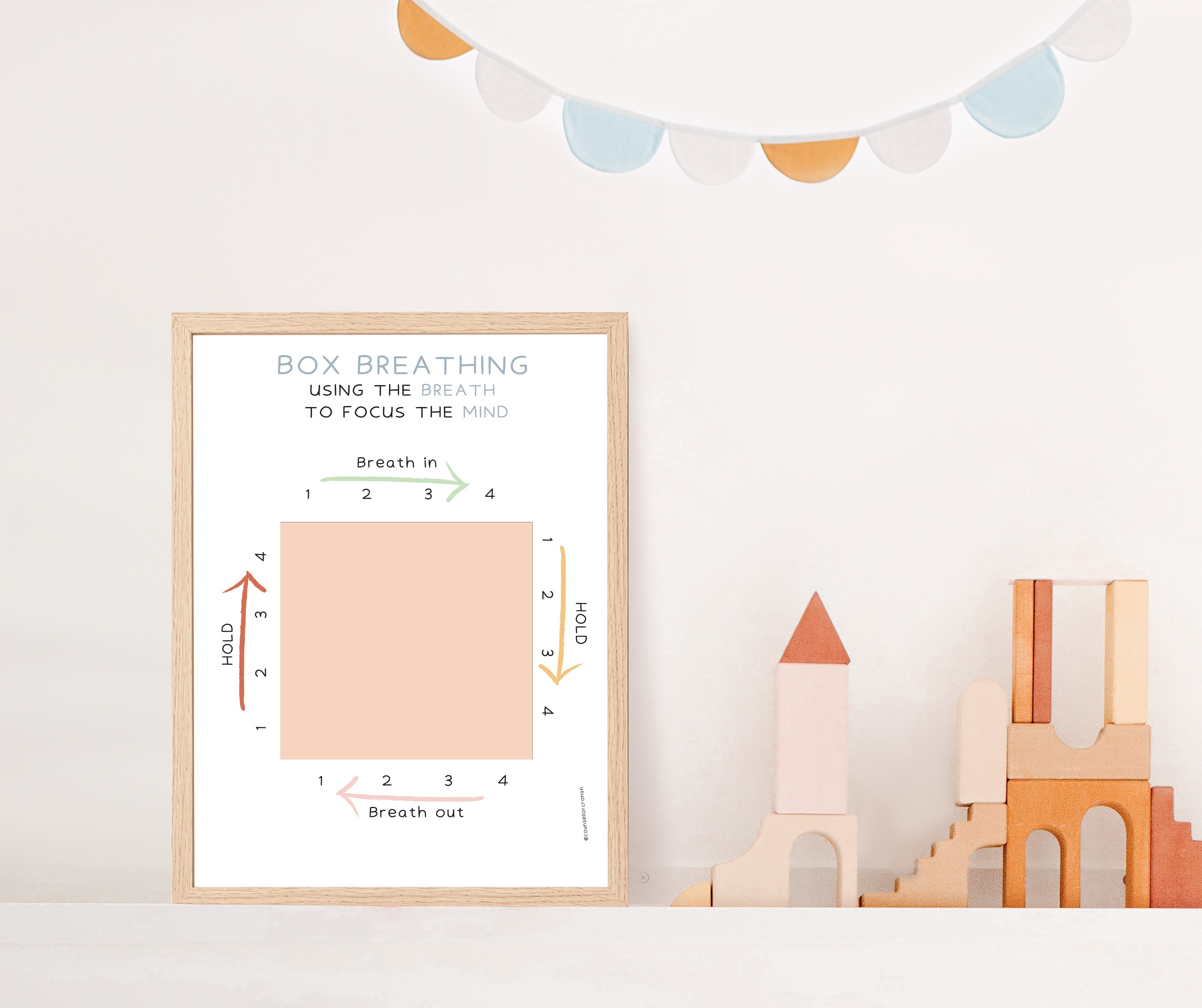 Box Breathing Poster Mindful Breathing Print Therapy Office - Etsy