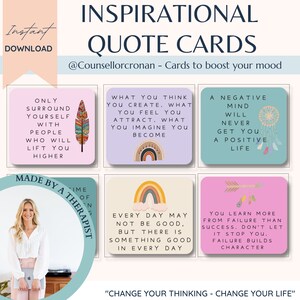 Inspirational Quote Cards Mindfulness Cards Inspirational - Etsy