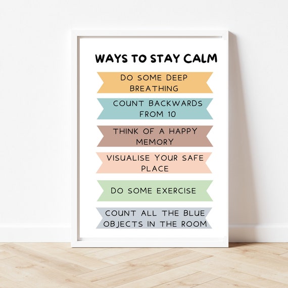 Coping Skills Poster Ways to Stay Calm Social Emotional - Etsy