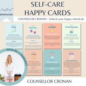 Therapy Flash Cards, Coping Skills, Therapy Office Decor, Daily ...