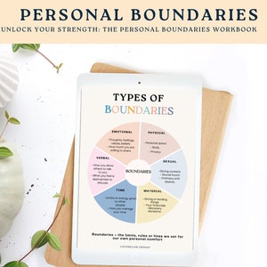Boundaries Workbook, DBT Bundle, Boundaries Worksheets, Therapy Office ...