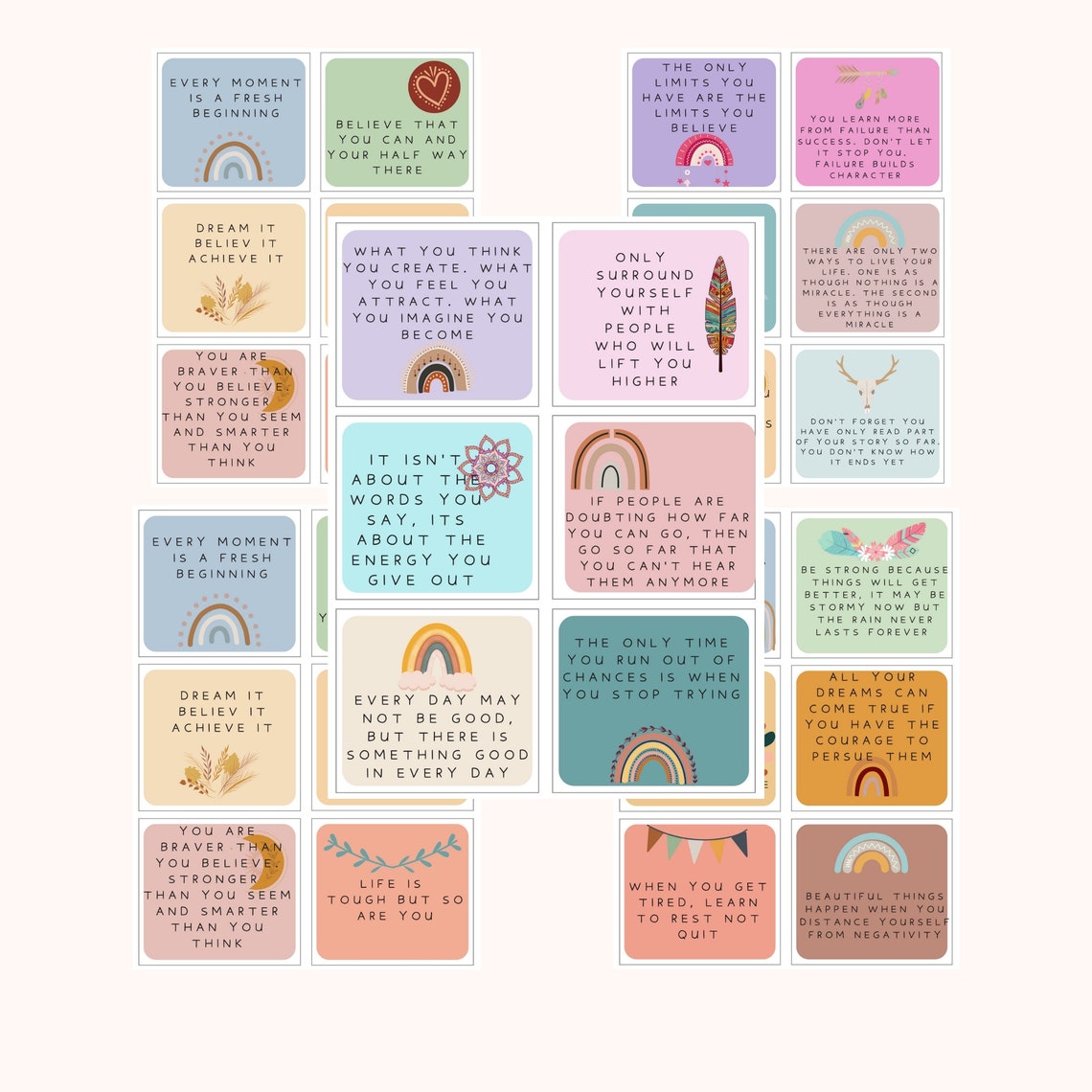 Inspirational Quote Cards Mindfulness Cards Inspirational - Etsy Australia