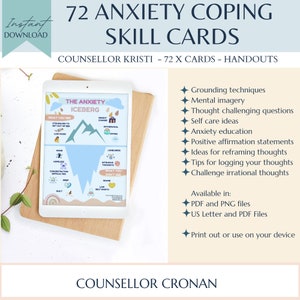 Anxiety Coping Cards, Coping Skills, Social Emotional Regulation ...