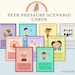 Peer Pressure Scenario Cards. Self-reflection Discussion. Child Therapy ...