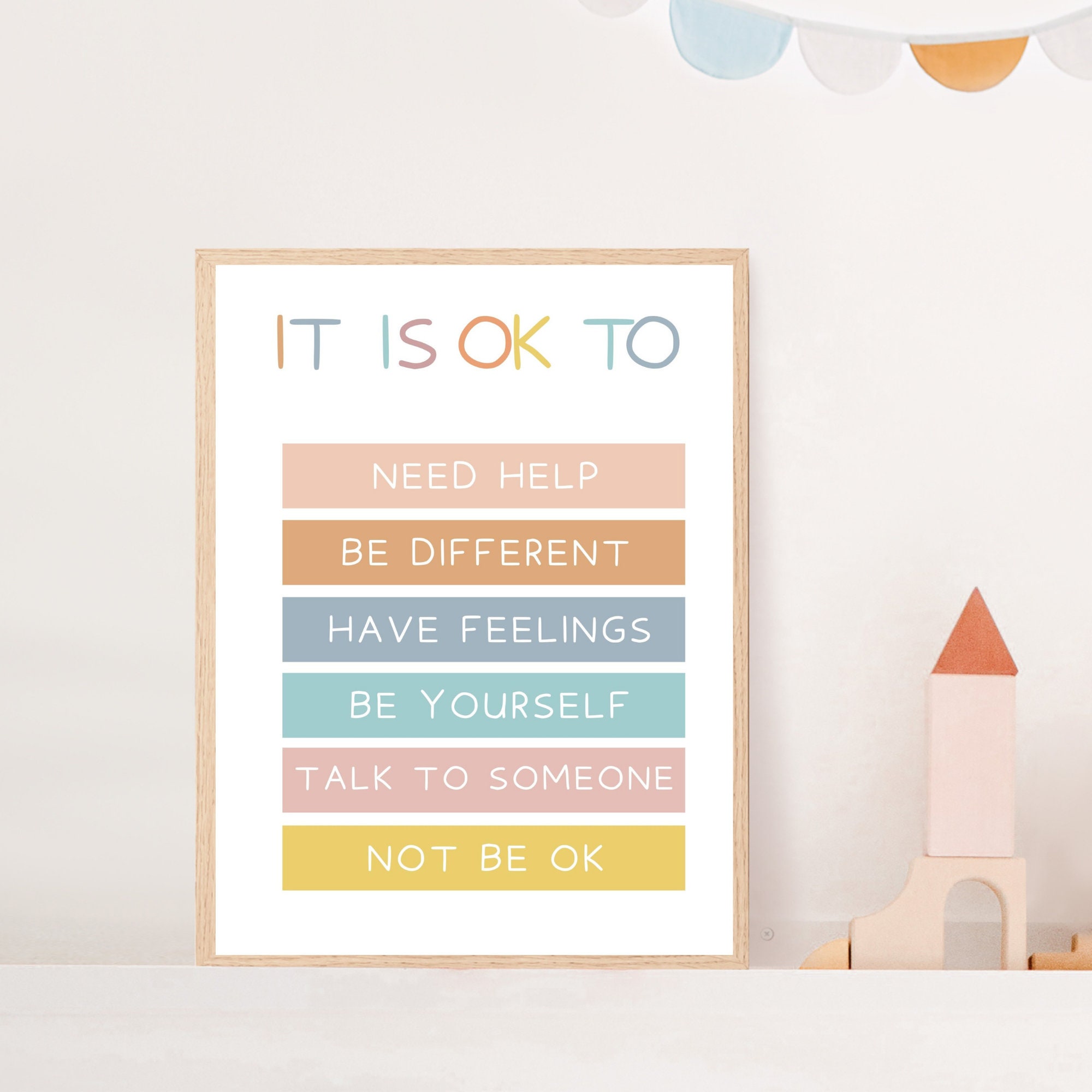 Rainbow Feeling Affirmation Poster Therapy Office Decor - Etsy