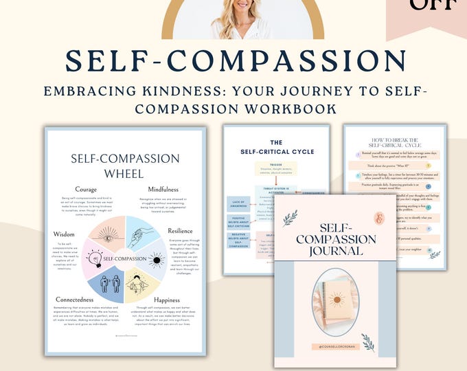 Printable Self-compassion Worksheet | Self-love Journal | Printable ...