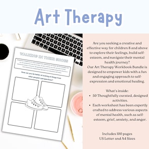 Art Therapy Worksheets for Mental Health, Self-esteem, and Confidence ...