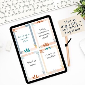 Boundary Setting Affirmation Cards, DBT Boundaries, Boundary, Therapy ...