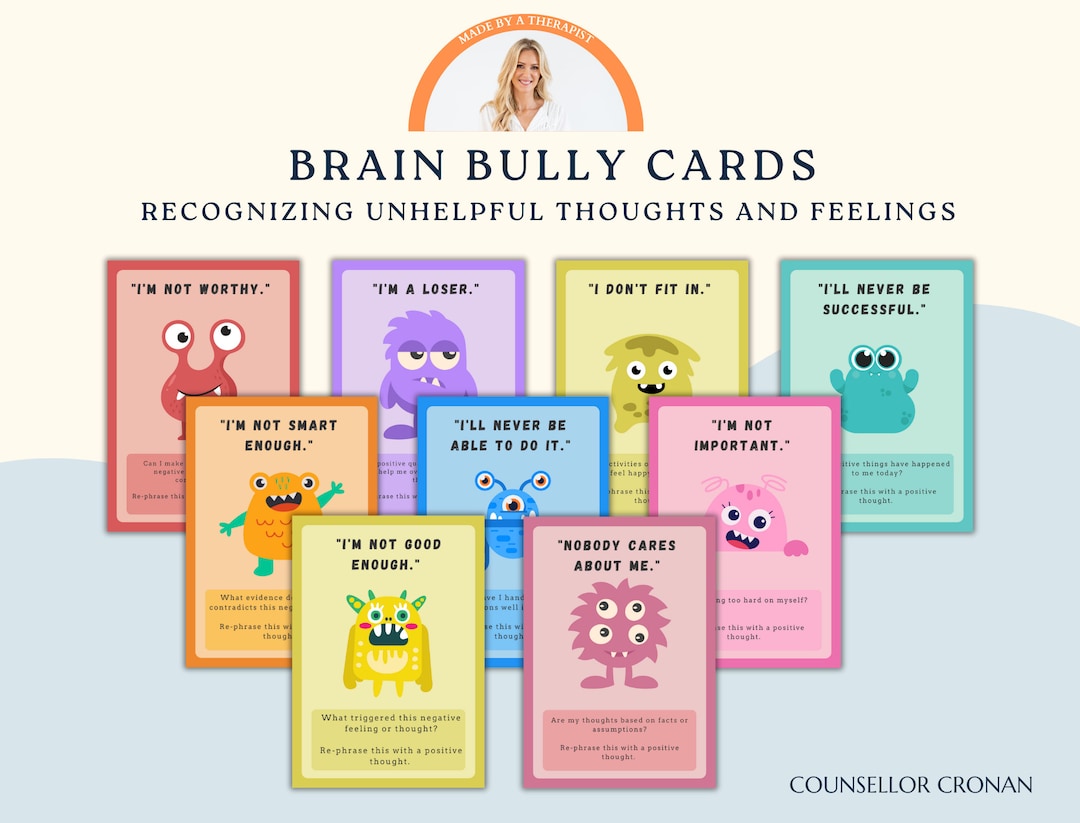 Brain Bullies, Unhelpful Thinking Styles With Reflective Questions to ...