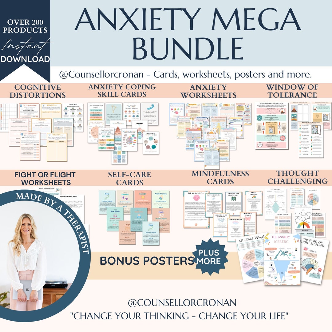 Anxiety Mega Bundle Psychologist Resources Therapy - Etsy Australia