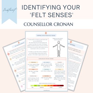 Felt Senses, Identifying Your Felt Senses, Somatic Therapy, Trauma ...