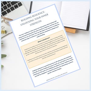 Inner Strength Workbook. Inner Peace, Courage, Resilience Worksheets ...