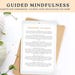 Guided Mindfulness Cards, Scripted Meditation Handouts, Therapy Office ...