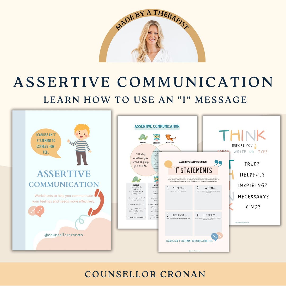 Assertive Communication Worksheets, Social Skills, Communication Styles ...