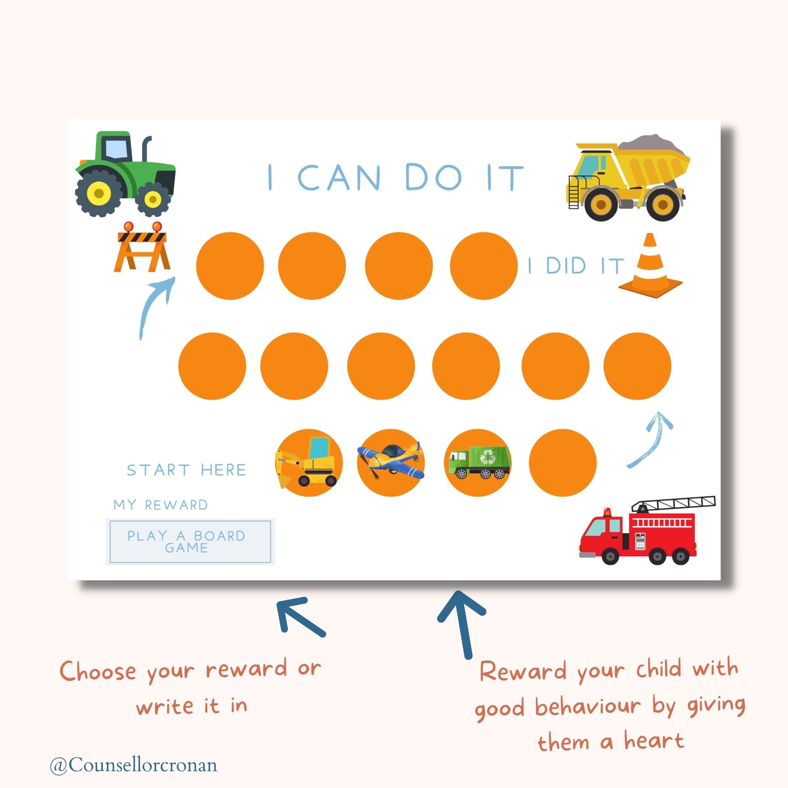 Printable Trucks and Cars Reward Chart REWARD Sticker Chart - Etsy