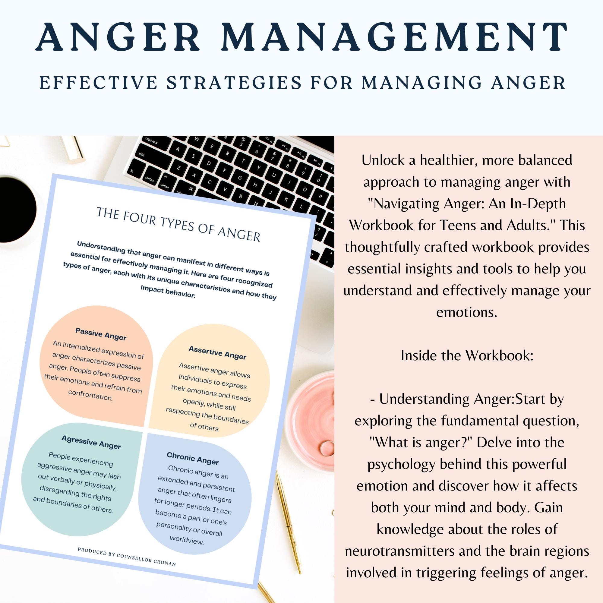Anger Management for Teens and Adults. Anger Workbook. Self-regulation ...