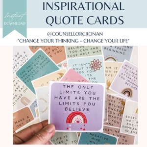 Inspirational Quote Cards Mindfulness Cards Inspirational - Etsy