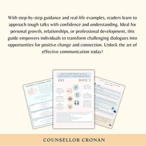 How to Have Difficult Conversations. Communication Workbook Planner ...