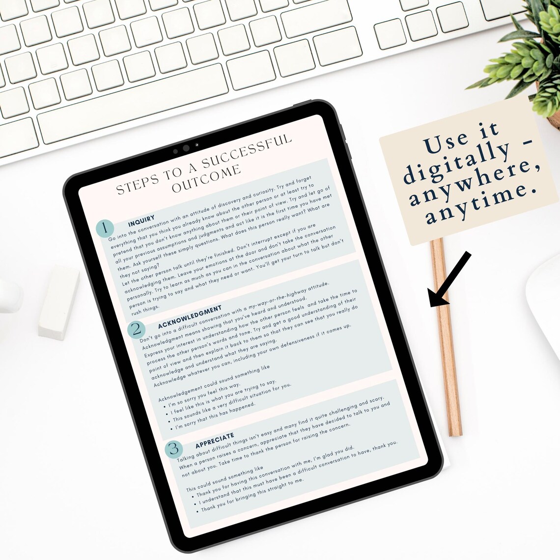 How to Have Difficult Conversations. Communication Workbook Planner ...