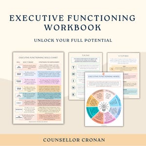 Executive Functioning Wheel and Strategies, ADHD, Autism, Coping Skills, Mental Health ...