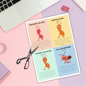 ANTS - Automatic Negative Thinking Cards. Thinking Errors, Cbt Cards ...