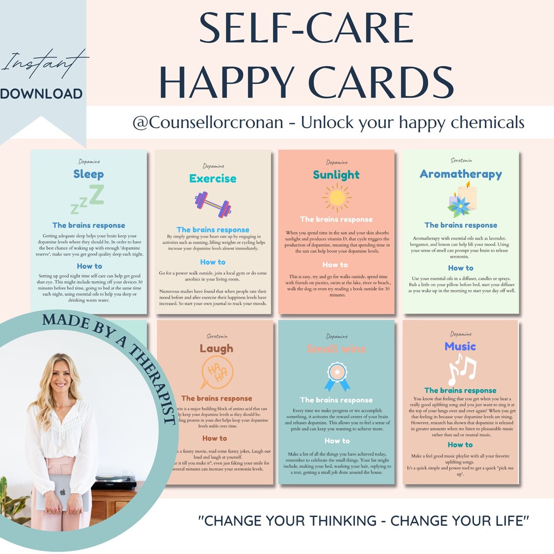 Self-care Flash Cards Self Love Therapy Office Decor - Etsy