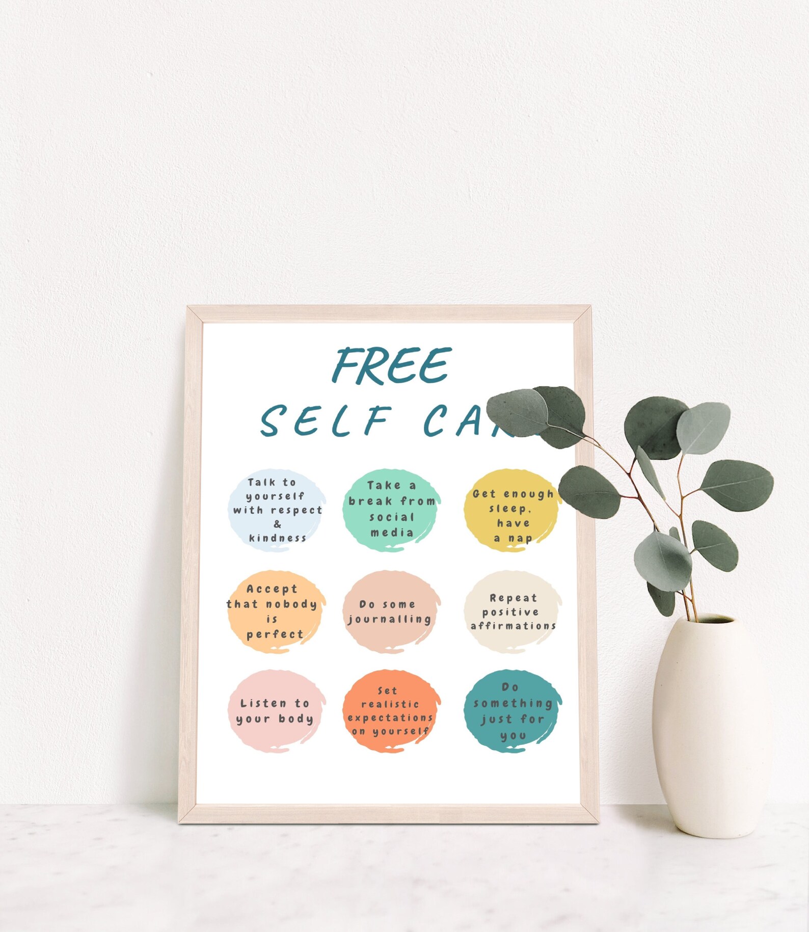 Self Care Poster Therapy Office Decor Therapy Wall Art | Etsy