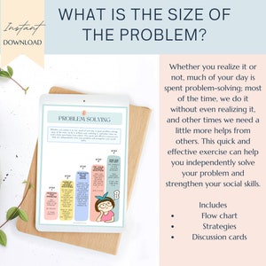 The Size of the Problem Worksheets, Kids Therapy, Executive Functioning ...