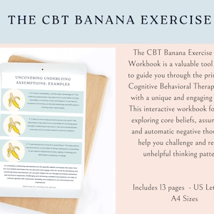 The CBT Banana Exercise Fillable Workbook. for Kids, Teens and Adults ...
