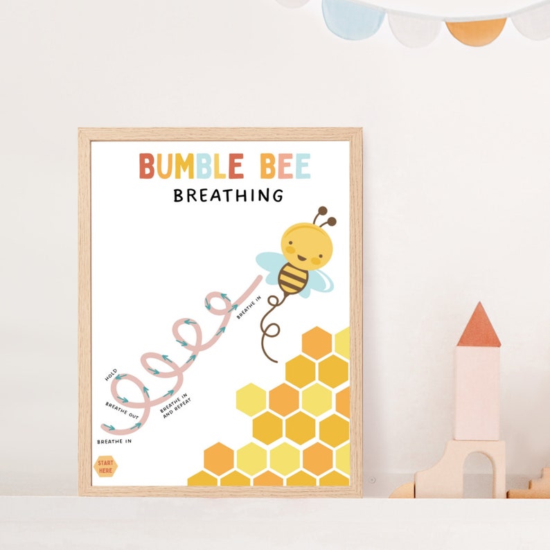 Kids Breathing Poster Grounding Technique Self Regulation - Etsy