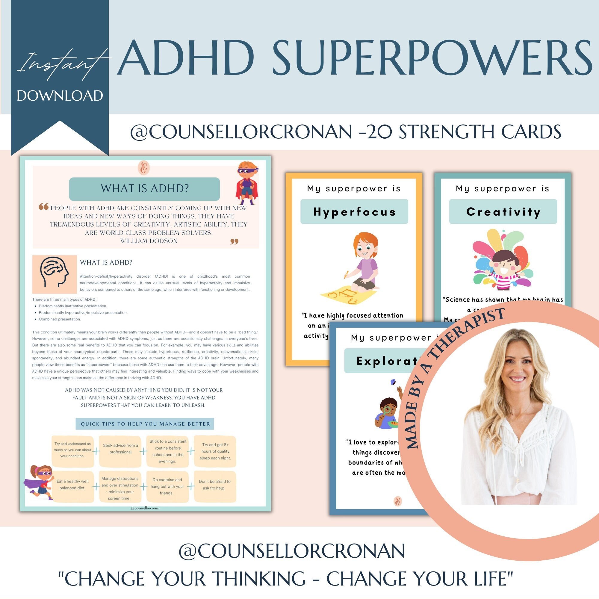 ADHD Superpower Strength Cards Executive Functioning ADHD - Etsy Australia