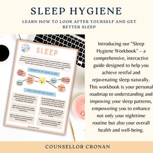 Sleep Hygiene Workbook. Self-care Tips. Therapy Worksheets,sleep ...