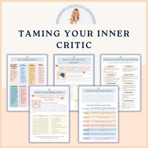 Therapy Worksheet Bundle, Psychology Resources, Inner Critic ...