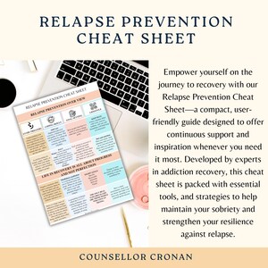 Relapse Prevention Cheat Sheet, Sobriety, Addiction, Substance Abuse ...