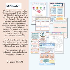 Depression Worksheets, Therapy Worksheets, Therapist Tools, Self-esteem ...
