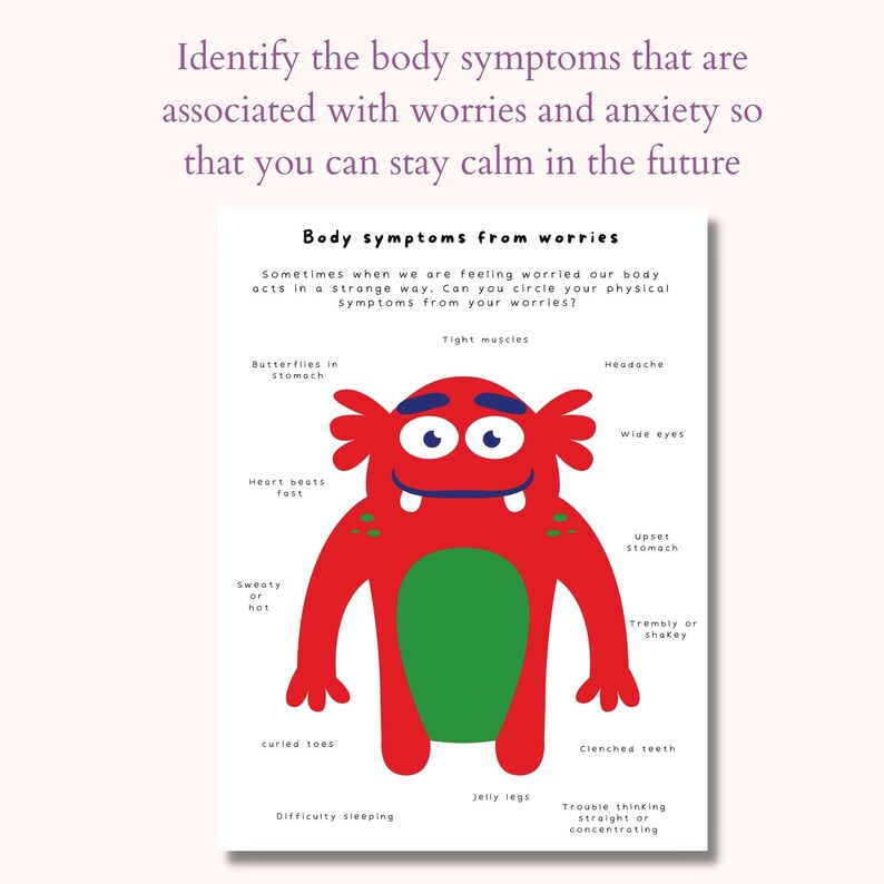 Worry Monster Activity Book Manage Worries Anxiety Relief - Etsy Canada