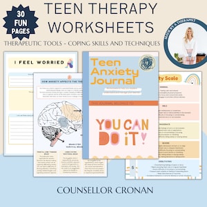 Teen Mental Health Mega Bundle, Therapy Worksheets, Healing Journey ...