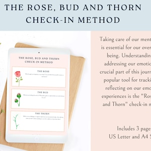 The Rose, Bud and Thorn Check-in Method Tool. Psychologist Resource ...