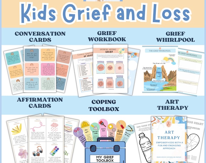 Anxiety Relief Kids 6-12 Years Old Coping Skills Box Mental Health Kit ...